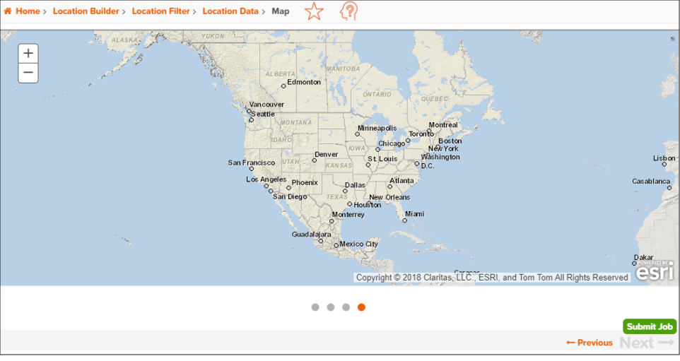 Location Filter: View Map